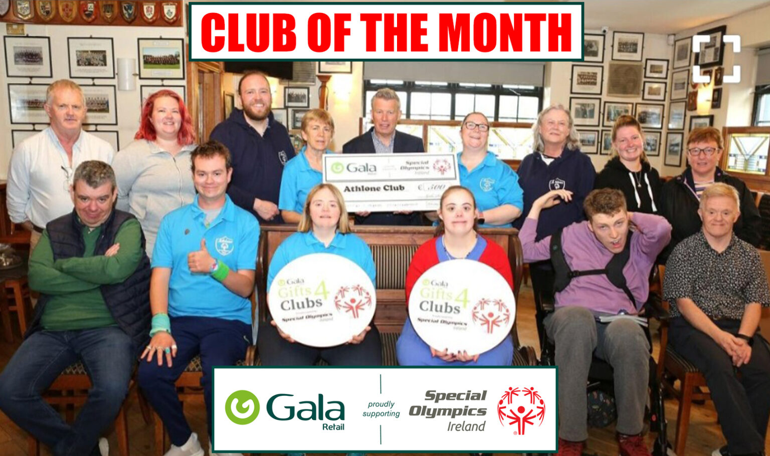Athlone Special Olympics Club Awarded €500 in Gala Gifts for Clubs ...